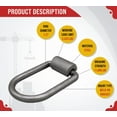 20 pack 1/2" Heavy Duty Weld-On Extended Forged D Ring w/ Mounting ...