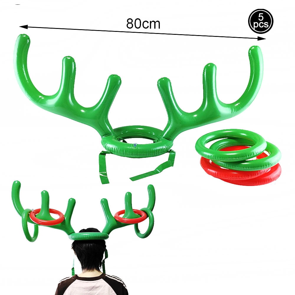 Great Family Christmas Party Games Inflatable Reindeer Antler Game ...