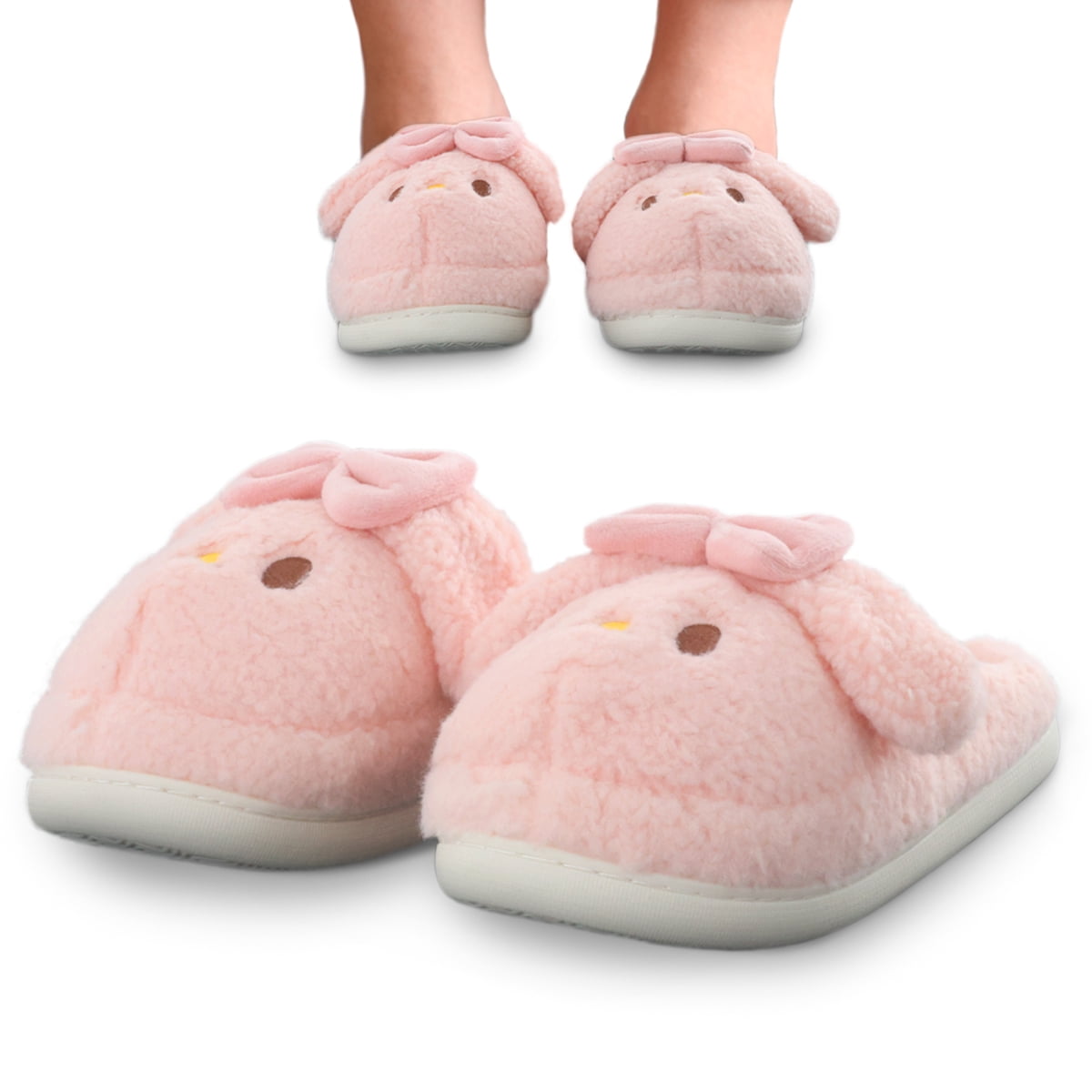 Pantuflas para Mujer Comodas Suaves y Calidas Zapatillas de Peluche de ...
