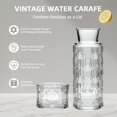 Bedside Water Carafe and Glass Set, 21.6 Oz Glass Mouthwash Dispenser ...