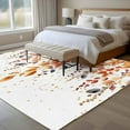 5x7 Area Rugs for Living Room, Orange Fall Leaves Non Slip Area Rugs ...
