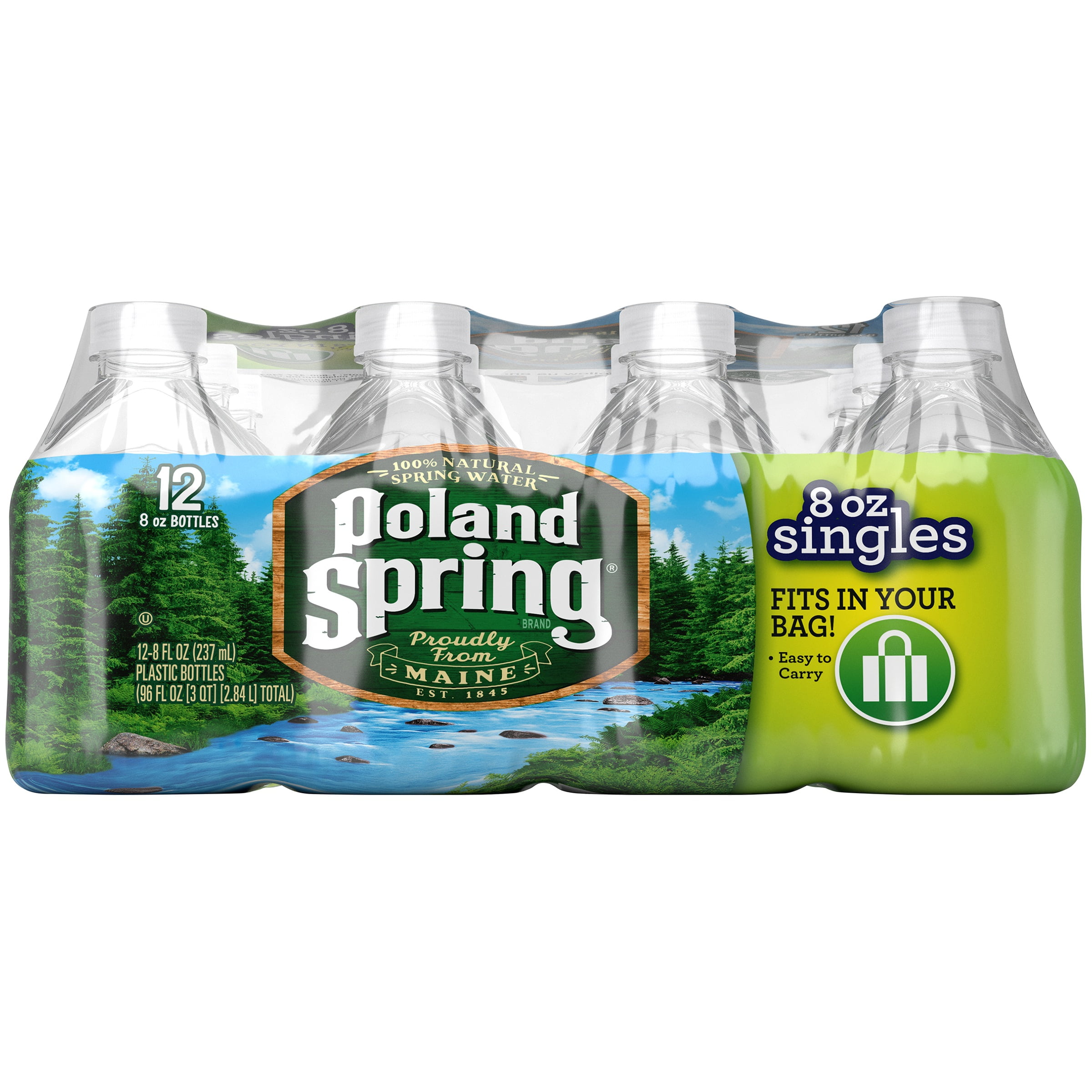Poland Spring Natural Spring Water, 8 Fl. Oz., 12 Count - Walmart.com
