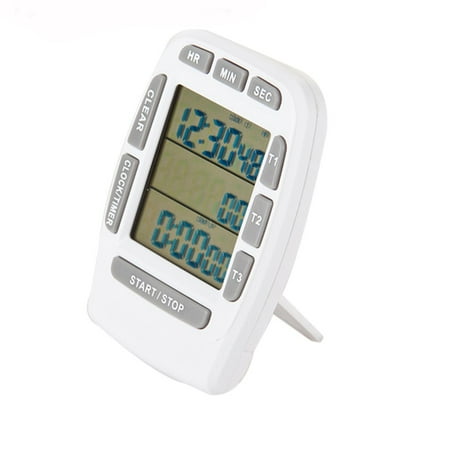 Digital Timer with Large Lcd 3 Channel Digital Timer Kitchen Timer ...