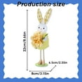 Bunny Figurines - Cute Standing Spring Flower Home Decor, Easter Rabbit ...