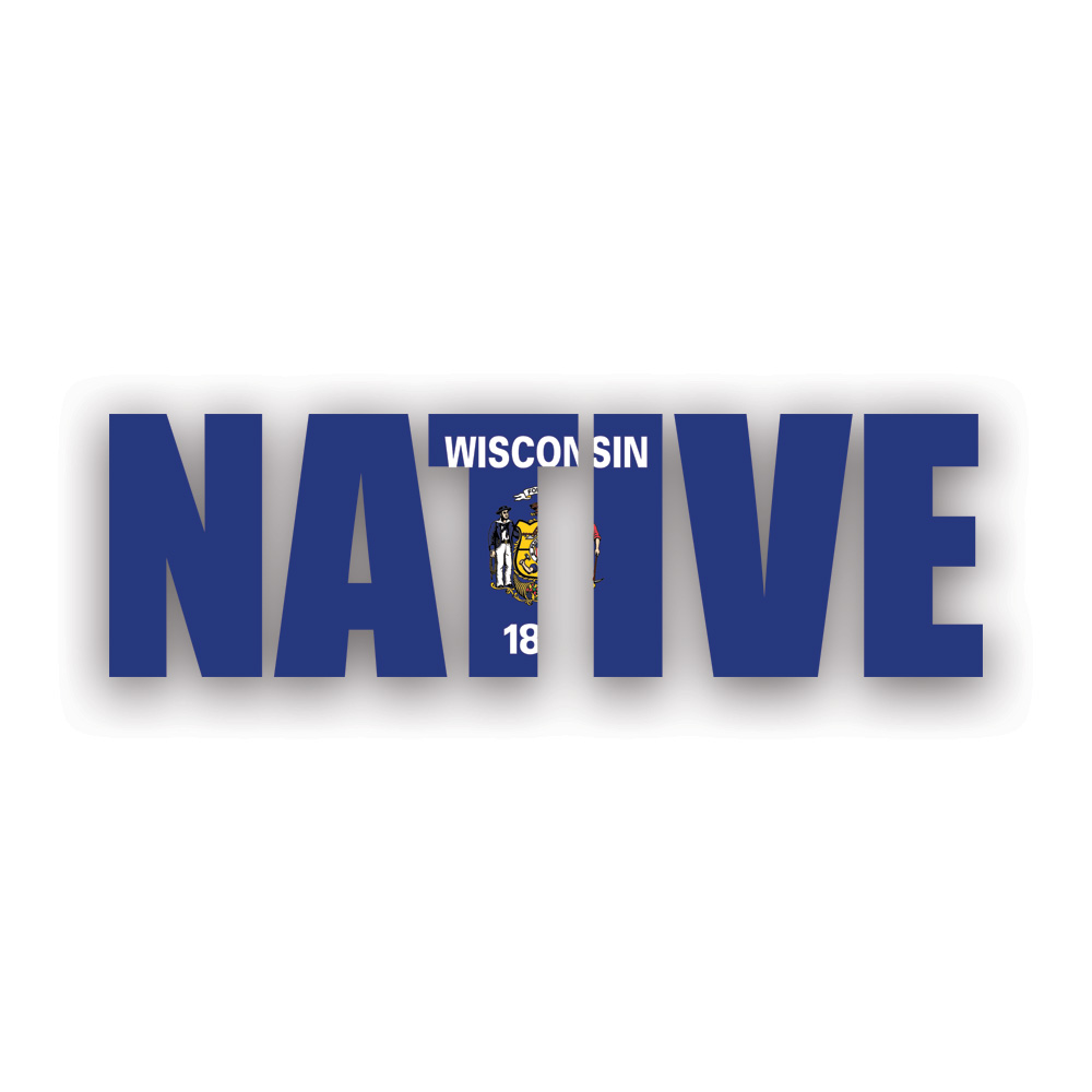 Wisconsin Native Sticker Decal - Self Adhesive Vinyl - Weatherproof ...
