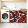 Abstract Red Waves Cabinet Curtains for Kitchen 11"W x 13"L, Modern ...