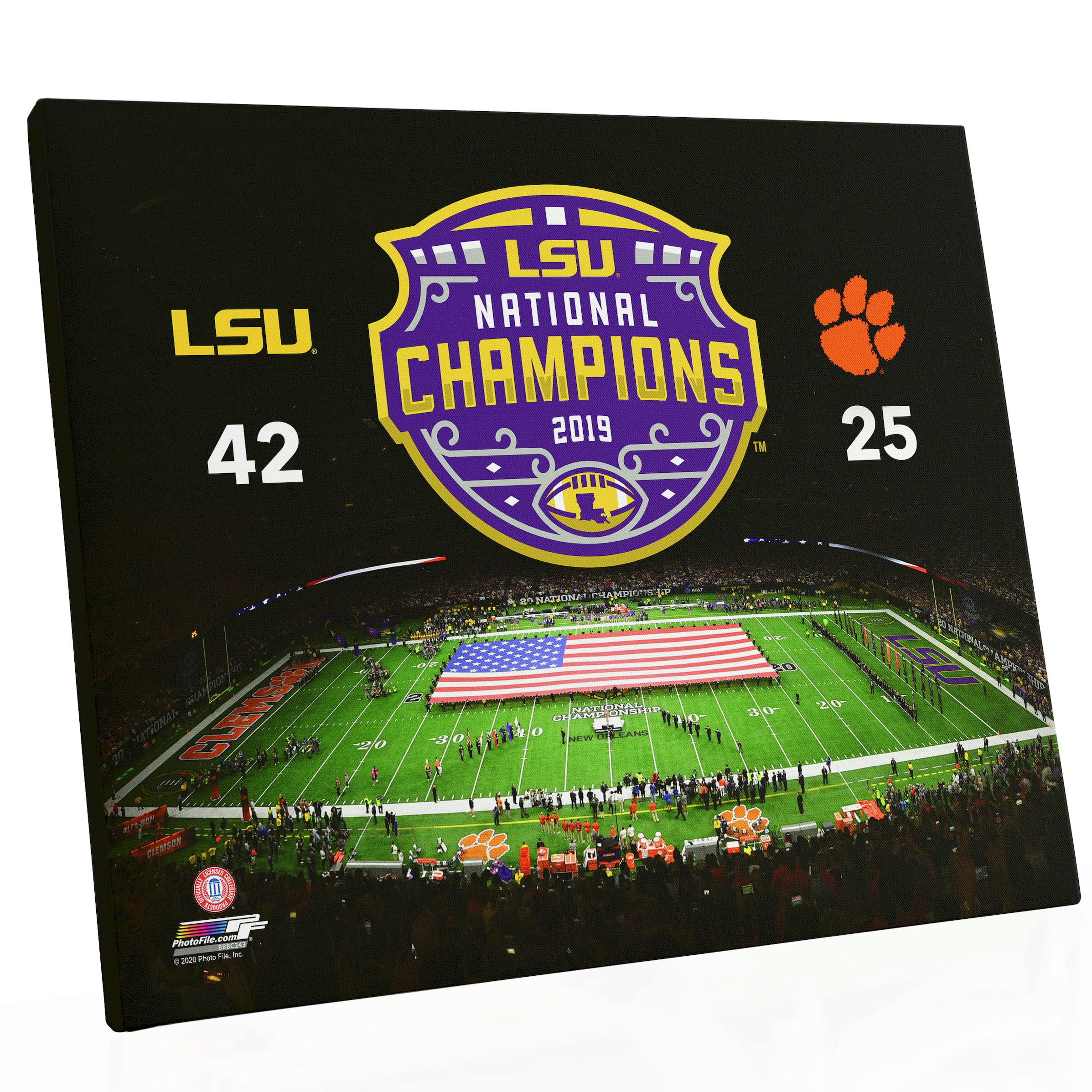 LSU Tigers 2019 National Champions Stadium photo with Score 20"x24 ...