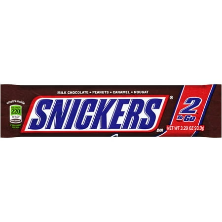 Snickers 2 To Go Candy Bar, 3.29 oz - Walmart.com