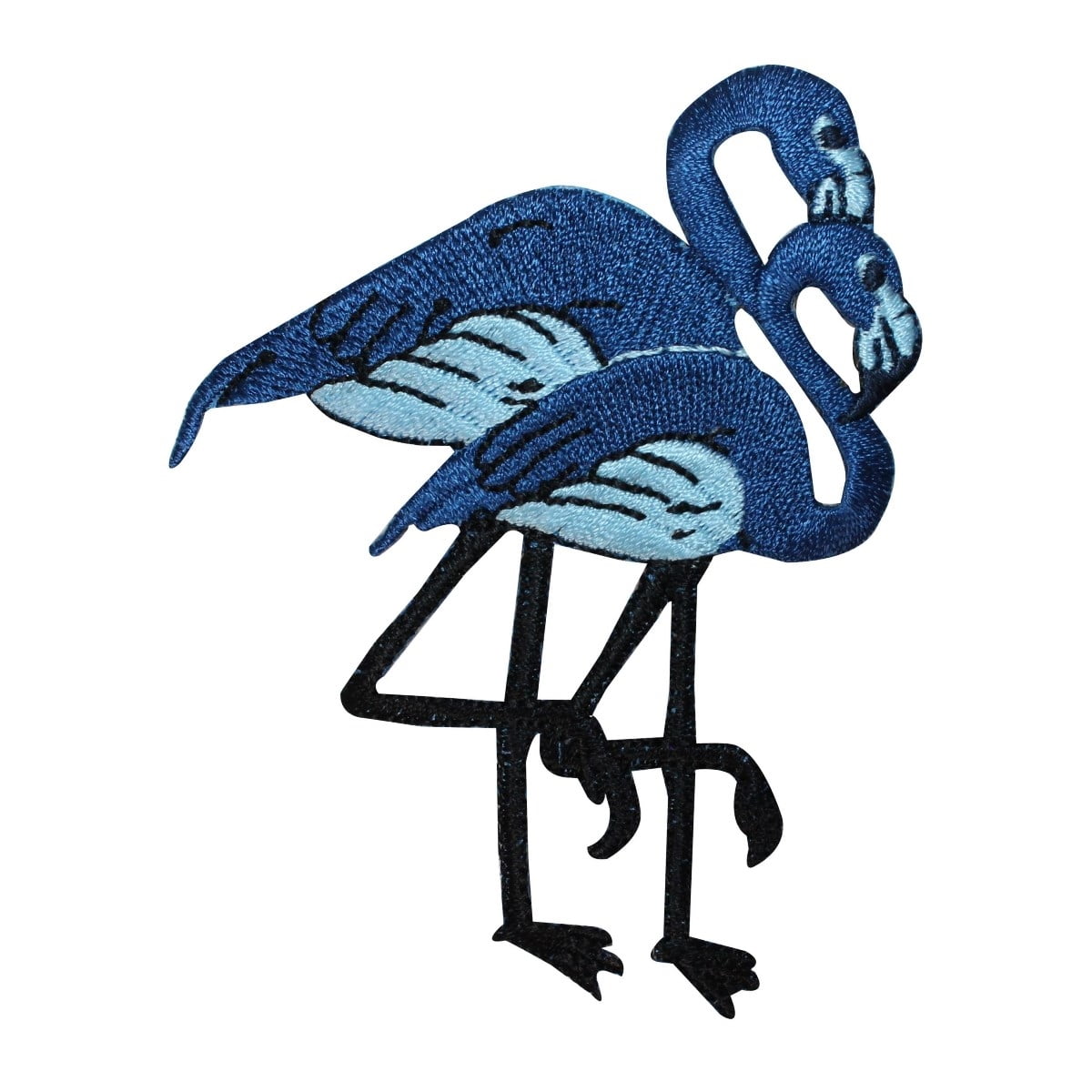ID 1704 Pair of Flamingos Patch Tropical Bird Decor Embroidered Iron On ...