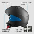 Westt Open Face Motorcycle Helmet - 3/4 Retro Scooter Helmet Adult ...