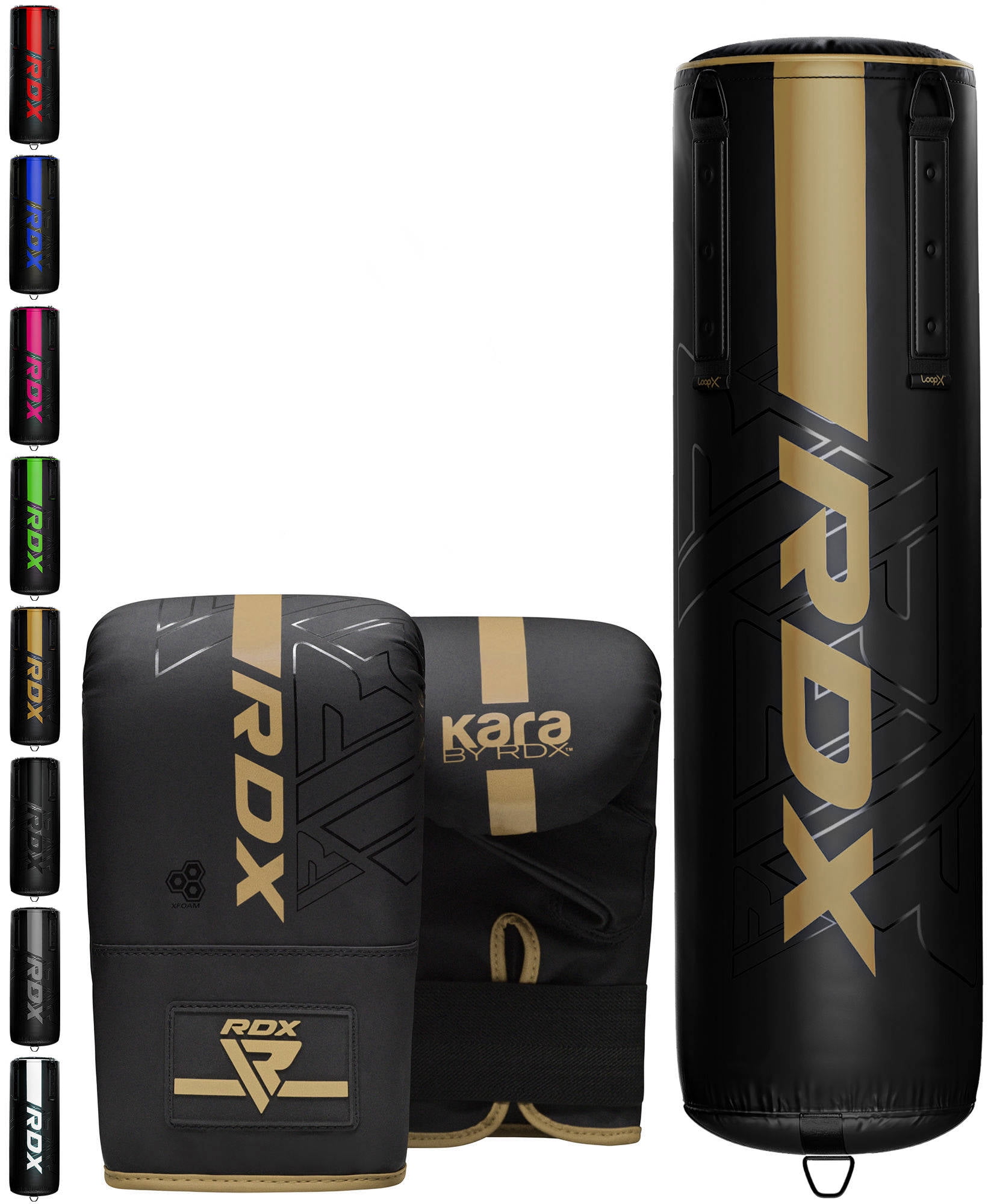 RDX Punch Bag 60LB,80LB, Leather Adult Punch Bag and Boxing Gloves, 4ft ...