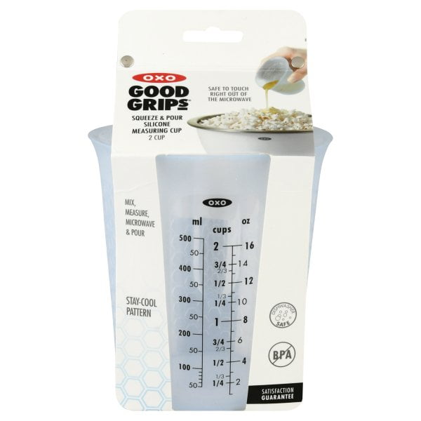 OXO Good Grips 2-Cup Squeeze & Pour Silicone Measuring Cup with Stay ...