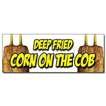 24" DEEP Fried Corn ON The COB Decal Sticker on a Stick Snack cornmeal ...