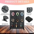 2 Pcs Metal Pegboard Display Stand with 30 Peg board Hooks, Desk ...