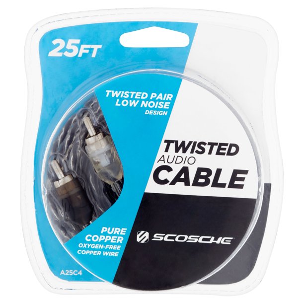 Scosche 25 ft Twisted Audio Cable - Walmart.com