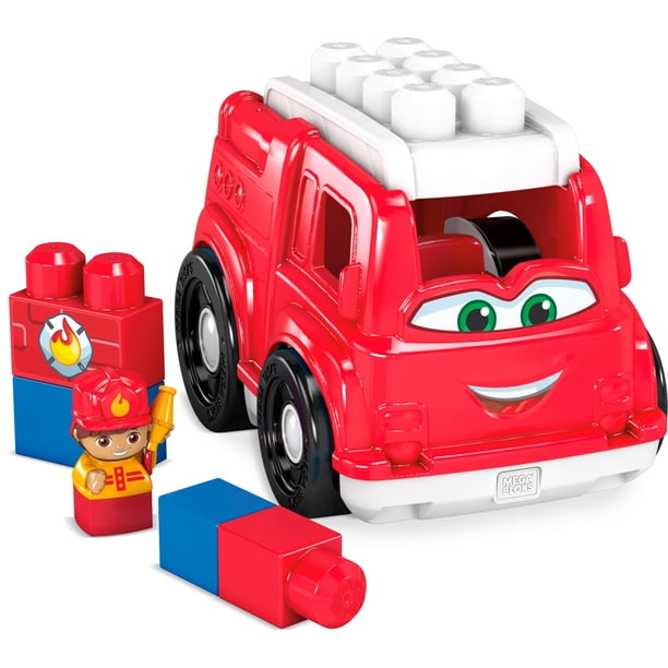 Mega Bloks First Builders Freddy Firetruck with Big Building Blocks ...