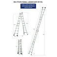 Geemuslly 22FT Aluminum Extension Ladder, Multi-Position Foldable A ...