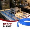 2 Pack 157 Inch T-Slot Cover for Milling Machines, 5/8" Blue Silicone ...