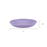 Your Zone Purple Plastic Round Plate 7.5 Inch Kids Plate - Durable and ...