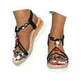 Yuanlong Women's Espadrilles Sandals Ankle Elastic Strap Platform Wedge ...