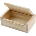 CousinDIY Unfinished Wood Box With Wood Hinge-Small - Walmart.com