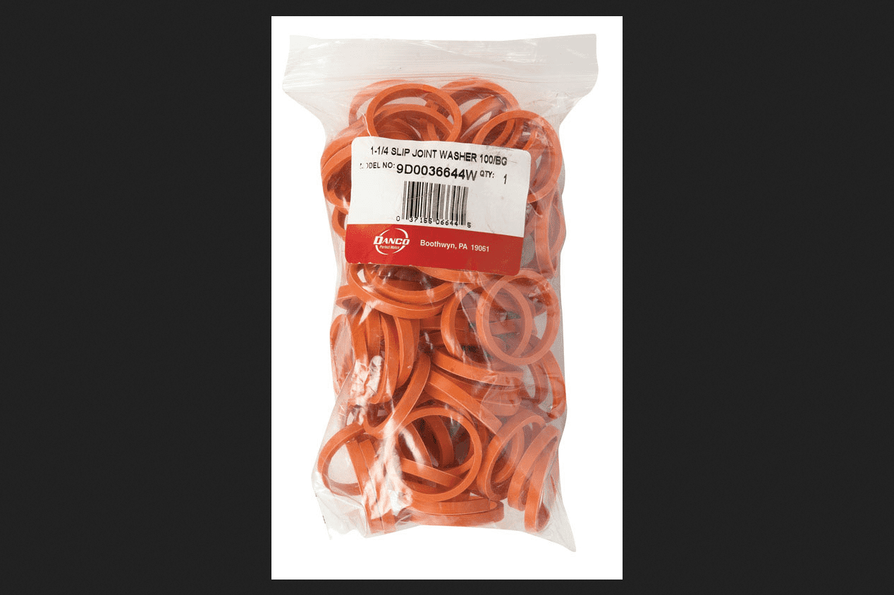Danco Slip Joint Washer 1-1/4 in. Synthetic Rubber Cut Design 100 ...