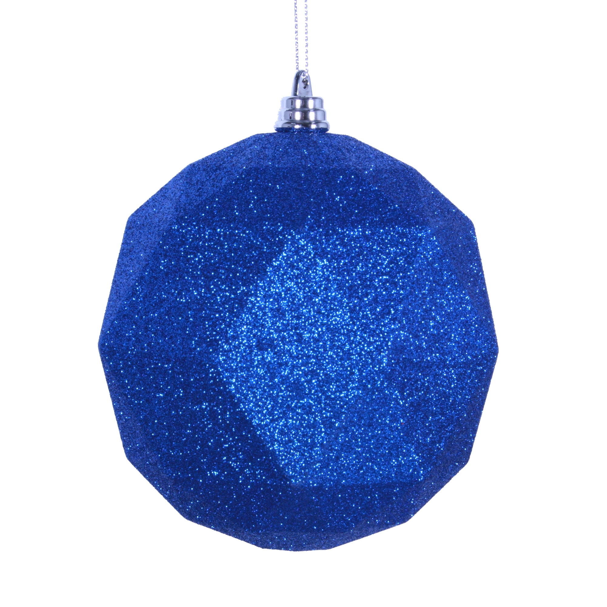6" Blue Glitter Geometric Ball 4/bag - Walmart.com