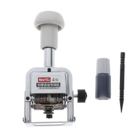 4/ Numbe Machine Self Inking Number Stamp Auto Jump Digits Metal Number ...