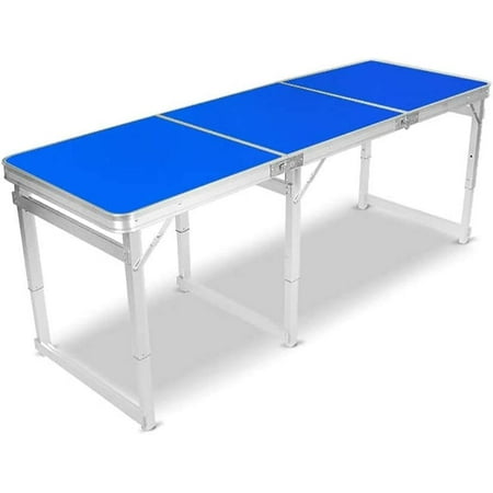 Outdoor Folding Picnic Table Desk Handle Height Adjustable Multi ...