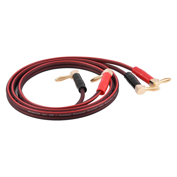 HI-FI Speaker Cable, Pure Copper Right Angle L Type Banana Plugs, Dual ...