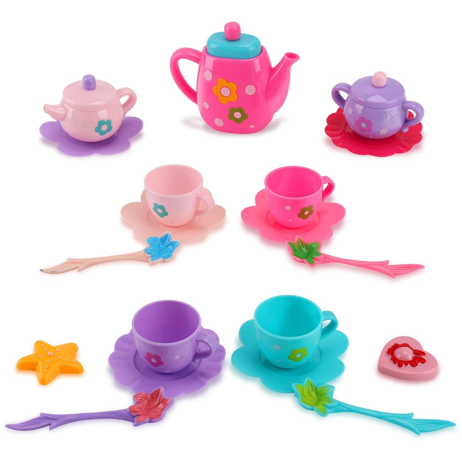 Tea Party Pretend Playset For Kids, 21-Piece PS7702 - Walmart.com