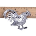 Textured Silver Tone Crystal Rhinestone Multicolor Enamel Hen Chicken ...