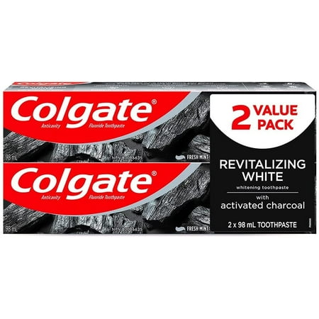Colgate Essentials Whitening Toothpaste with Charcoal, 98 mL - 2 Pack ...