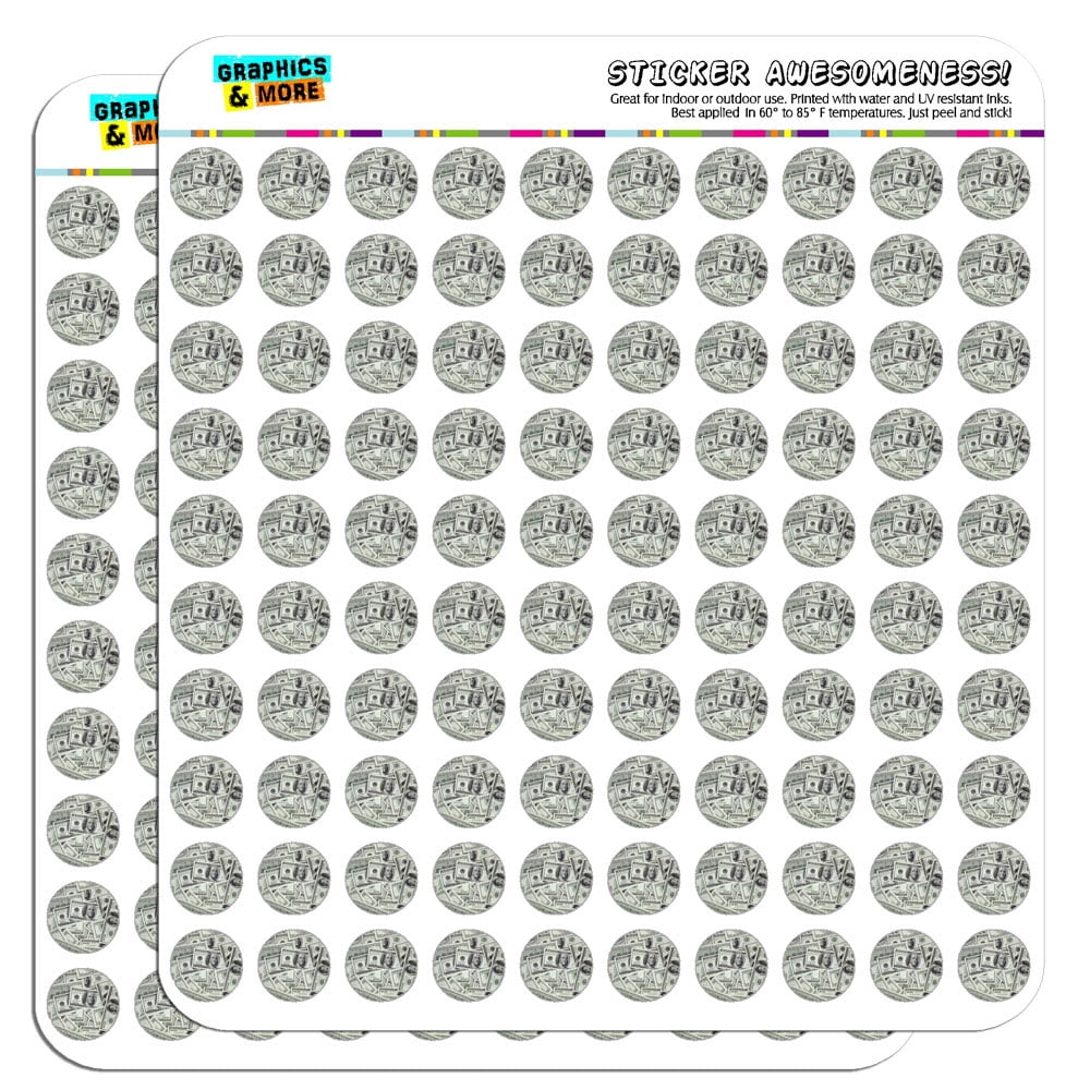 Hundred Dollar Bills Money Currency 1/2" (0.5") Scrapbooking Crafting ...