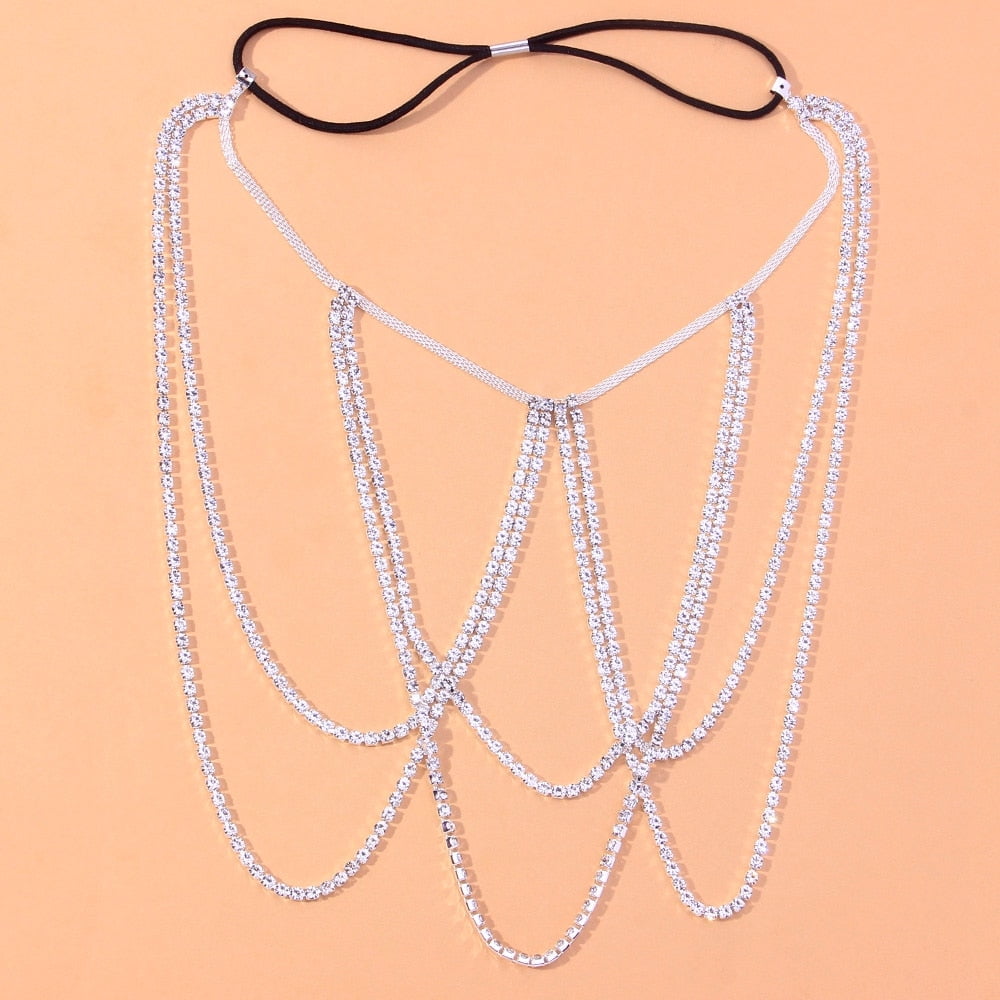 Rhinestone Multi Layered Crystal Leg Chain Thigh Chain Body Chain Body ...