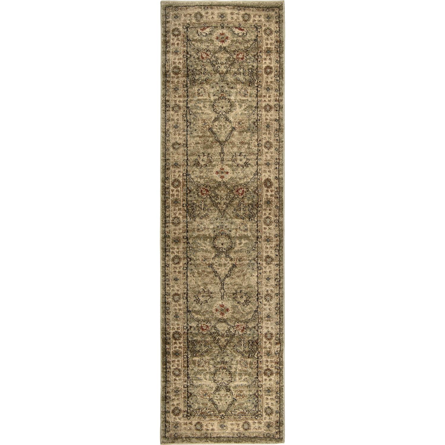 Orian Aria Tree Of Life Green 2'2"X8' Runner Rug 8223 - Walmart.com
