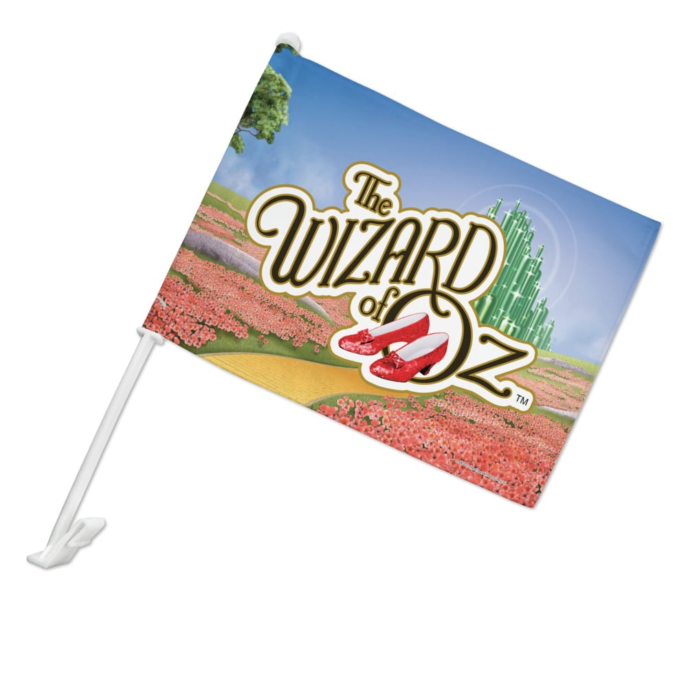 The Wizard of Oz Ruby Slippers Logo Car Truck Flag with Window Clip On ...