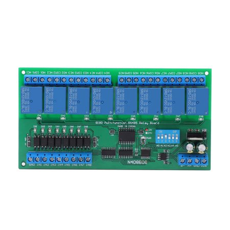 RS485 Relay Module, DIN35 Rail Board 8 Input 8 Output 9600BPS 6 Working Modes For 64 Devices In ...