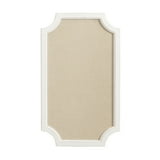 Hogan Framed Scalloped Decorative Wall Pinboard, White, 18 x 30, Rustic ...