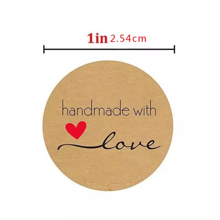 500PCS/Roll Handmade DIY Wedding Holiday Self Adhesive Baking Sticker ...