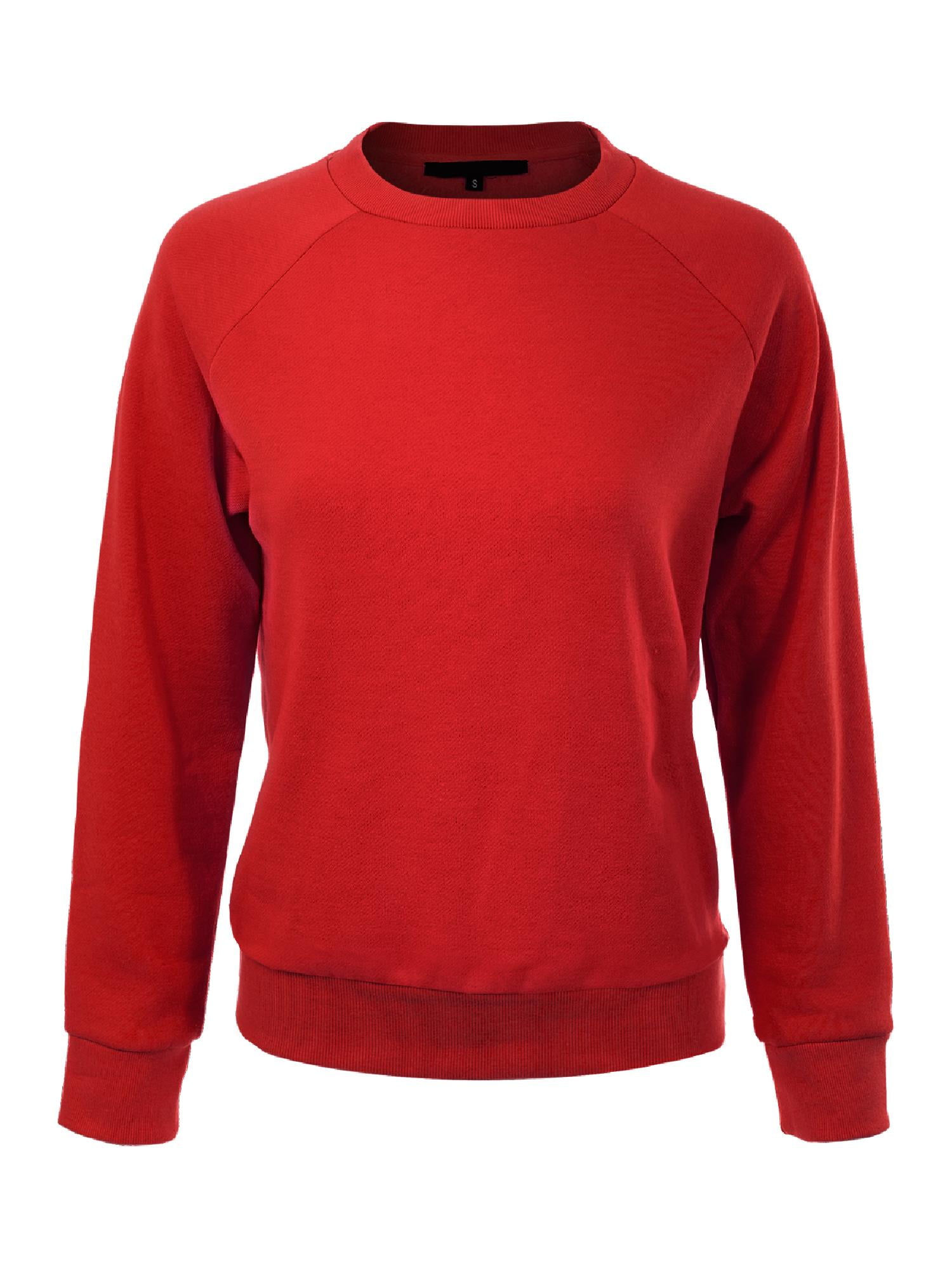 MixMatchy Women's Soft and Comfy Basic Pullover Crewneck Fleece ...
