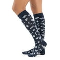 MUK LUKS Women's Regular Width Compression Nylon Knee-High Socks, 3 ...