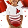 Byoo Toddler Boys Canada Maple Leaf Print T Shirt Casual Striped Design ...