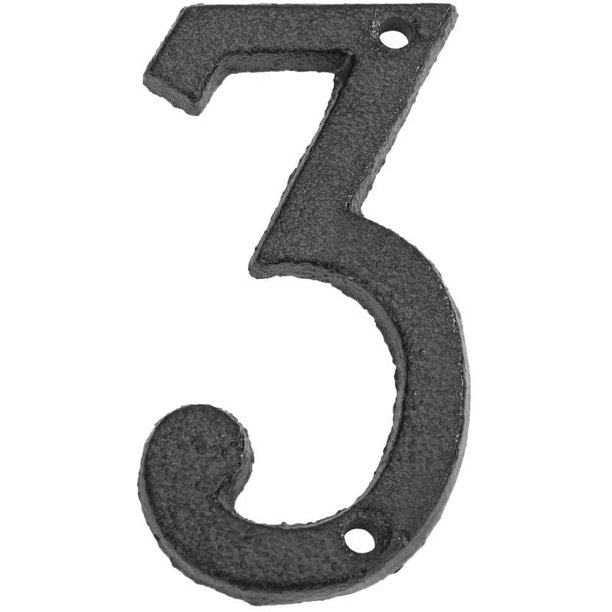 SAYDY Black House Number, Cast Iron Numbers, Metal Digital Numbers Cast ...