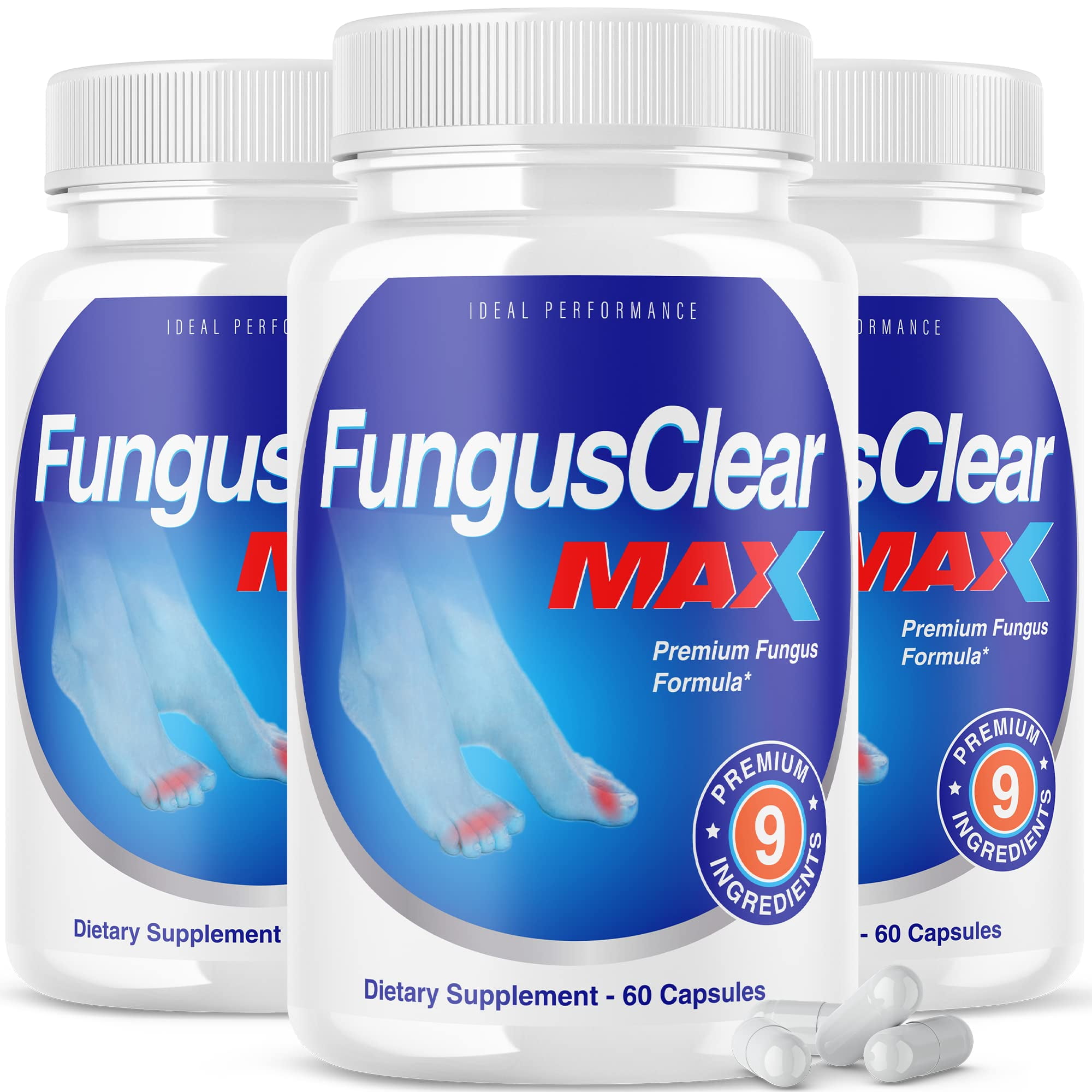 (3 Pack) Fungus Clear Max Toenail Pills (180 Capsules) - Walmart.com