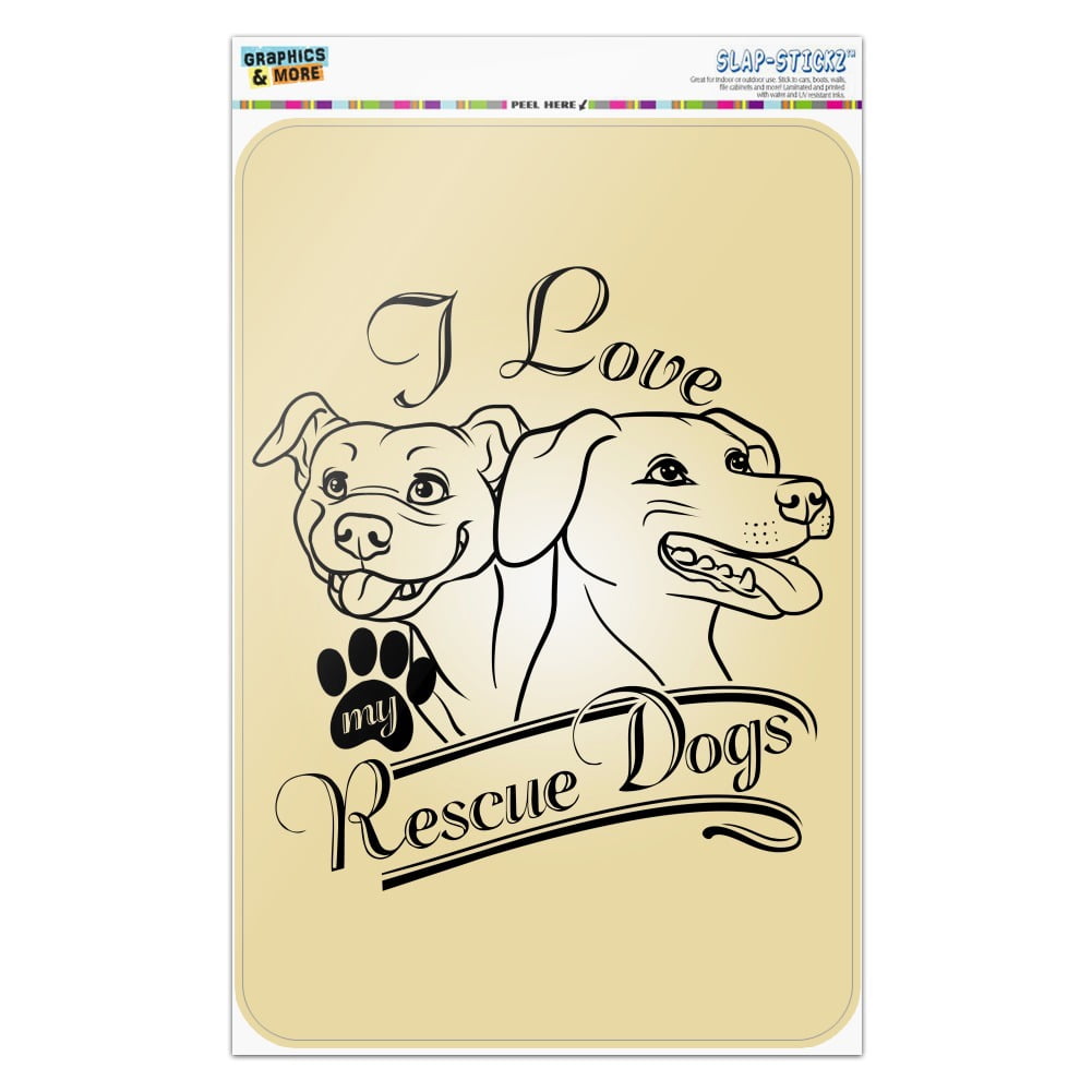 I Love My Rescue Dogs Home Business Office Sign - Walmart.com