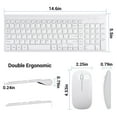RVP Wireless Keyboard and Mouse Combo, Ultra Slim 2.4GHz Cordless ...