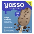Yasso Greek Yogurt Creamy Fudge Brownie Ice Cream Bars, 4 Count Frozen ...