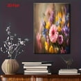 Modern Abstract Floral Canvas Wall Art - Vibrant Multicolor Pink Blue ...