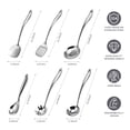6pcs Stainless Steel Cooking Utensils Set Metal Kitchen Include Wok ...